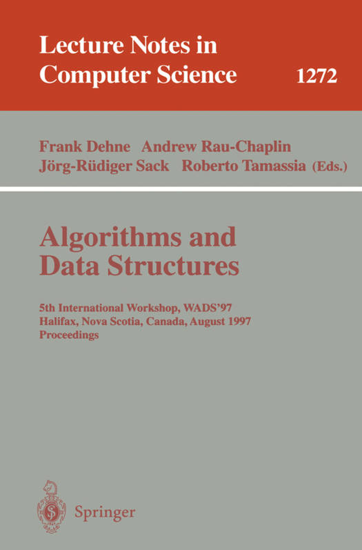 Algorithms and Data Structures | | Mathématiques | 9783540633075 | Librairie Club