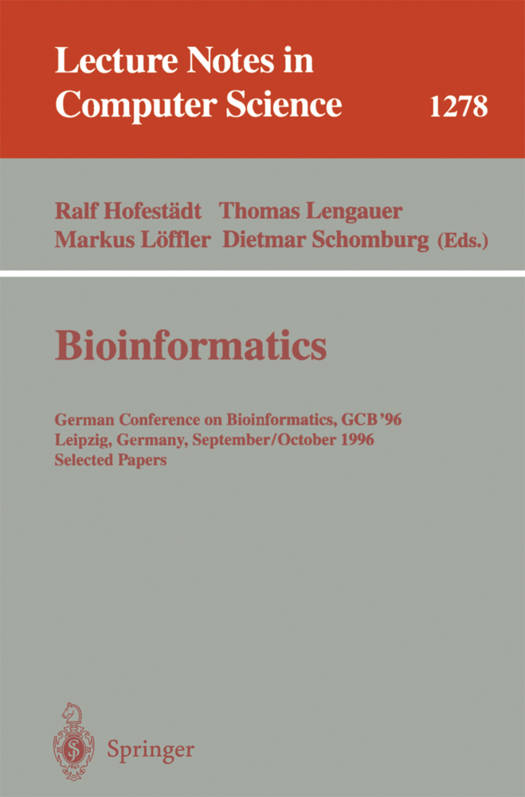 Bioinformatics | | Sciences informatiques | 9783540633709 | Librairie Club