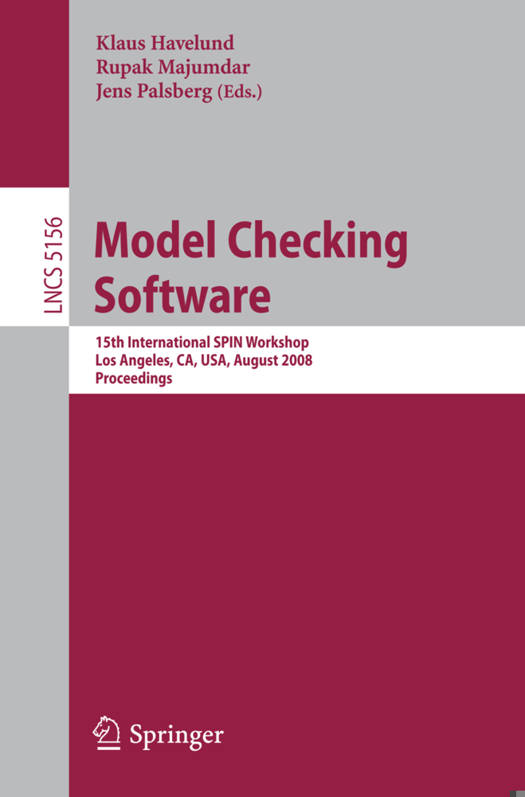 Model Checking Software | | Programmation | 9783540851134 | Librairie Club