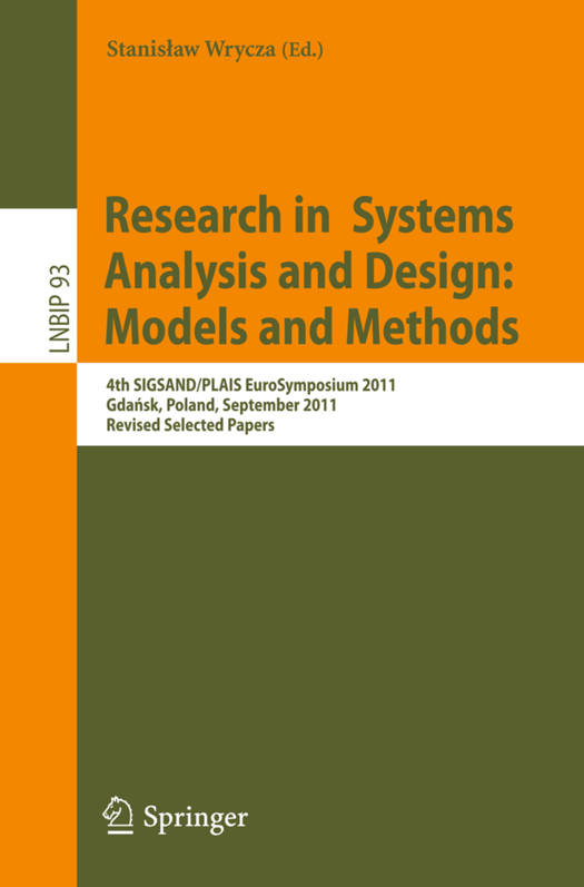 Research in Systems Analysis and Design: Models and Methods ...